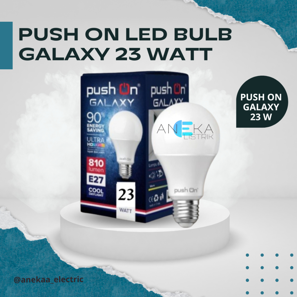 Jual Lampu Bohlam LED 23 Watt Push On Galaxy Bohlam E27 Bulb 23W Cahaya ...