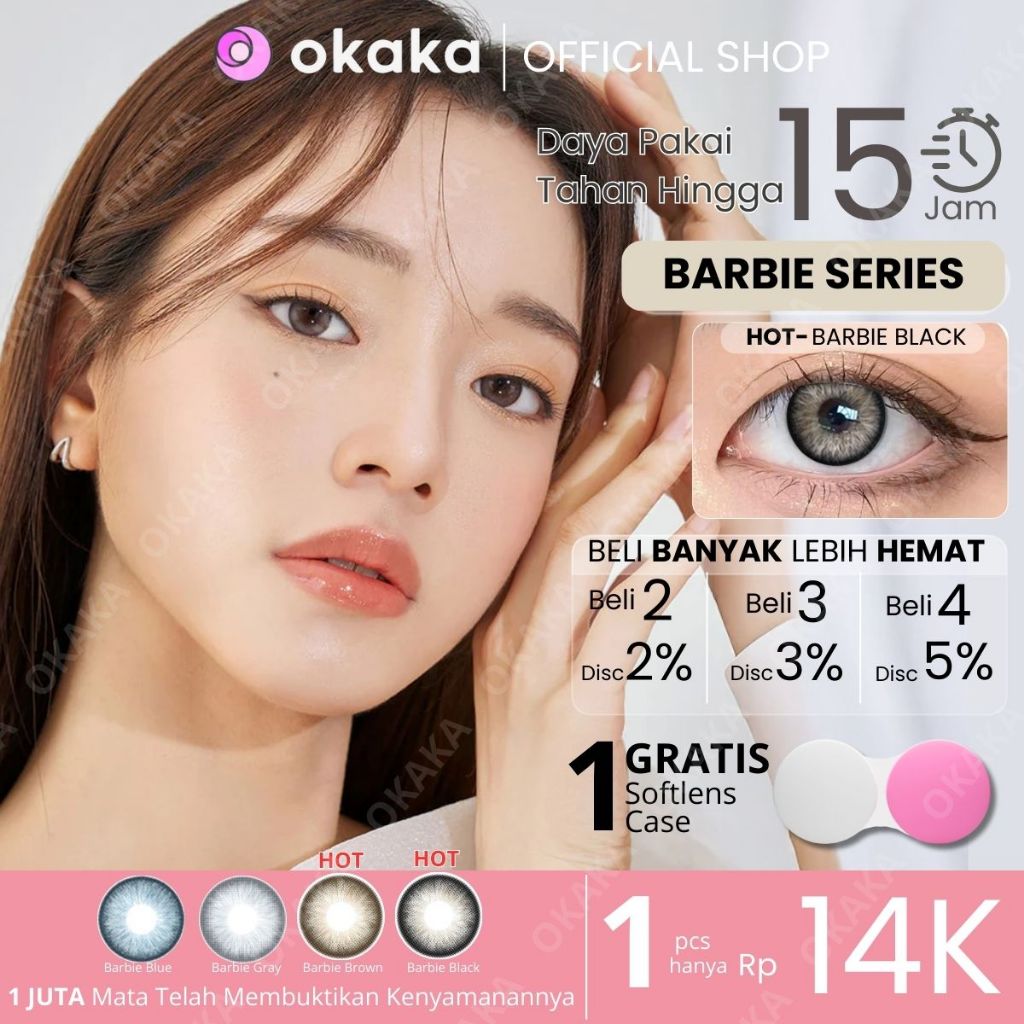 Jual OKAKA Softlens Barbie Series (look pretty & brighten your Eyes ...