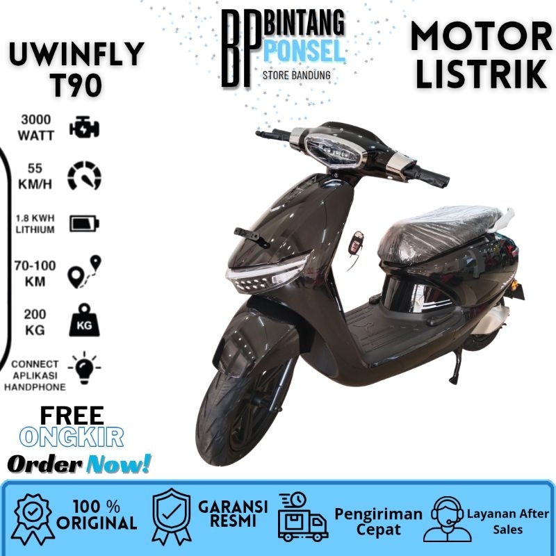 Jual SS Lengkap!! Uwinfly T90 Motor Listrik Terbaru Baterai Lithium ...
