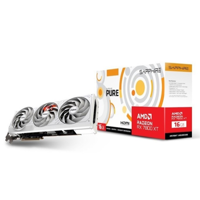 Jual SAPPHIRE PURE AMD Radeon RX 7800 XT OC 16GB| RX 7800 XT WHITE ...