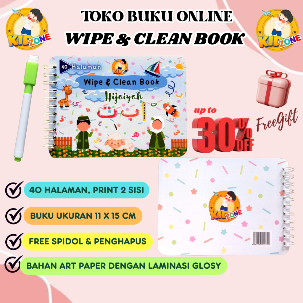 Jual KIDZONE - WIPE AND CLEAN BOOK - HIJAIYAH Buku Anak Belajar Menulis ...
