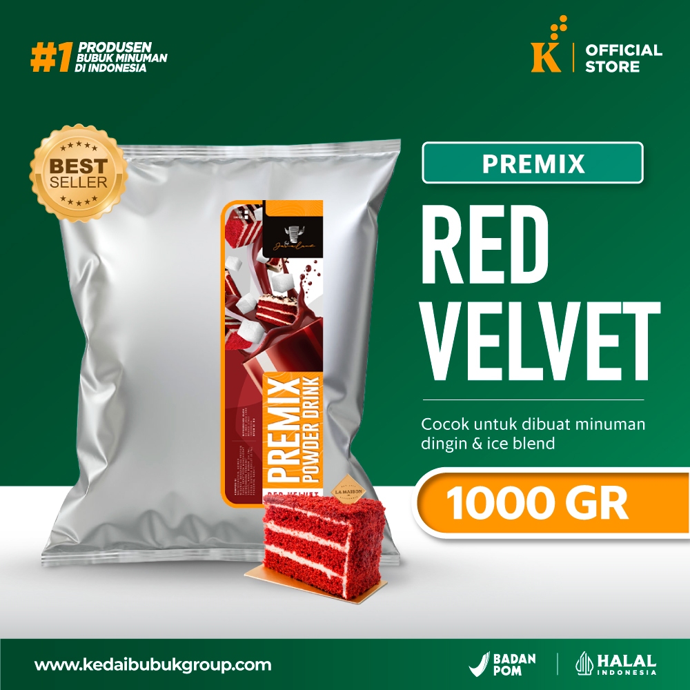 Jual Powder Red Velvet Mix Bubuk Minuman Bubble Drink Javaland 1 kg ...