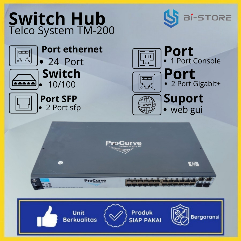 Jual Switch Hub 24 Port Hp Procurve 2610 J9085A Support Vlan Dan Web ...