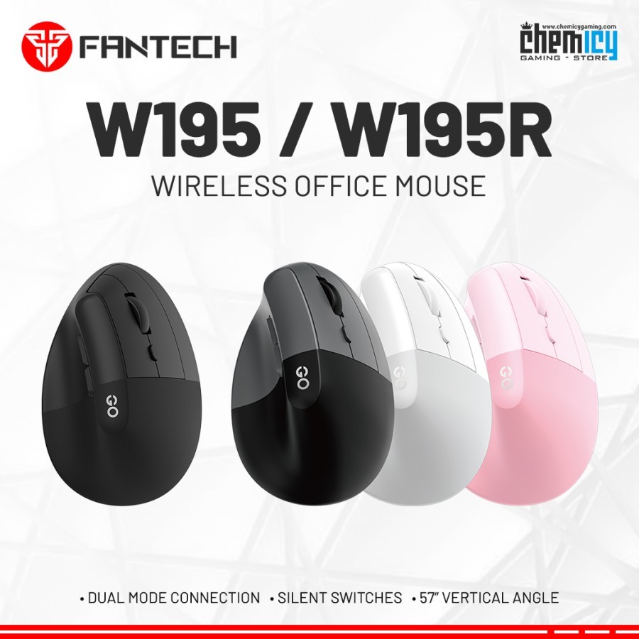 Jual Fantech W195 / W195-R Dual Mode Wireless Office Mouse | Shopee Indonesia