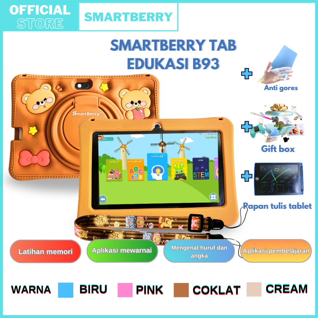 Jual SMARTBERRY KIDS STUDY TAB B93 tab 4/128GB / Tablet Anak / Tablet 7 ...