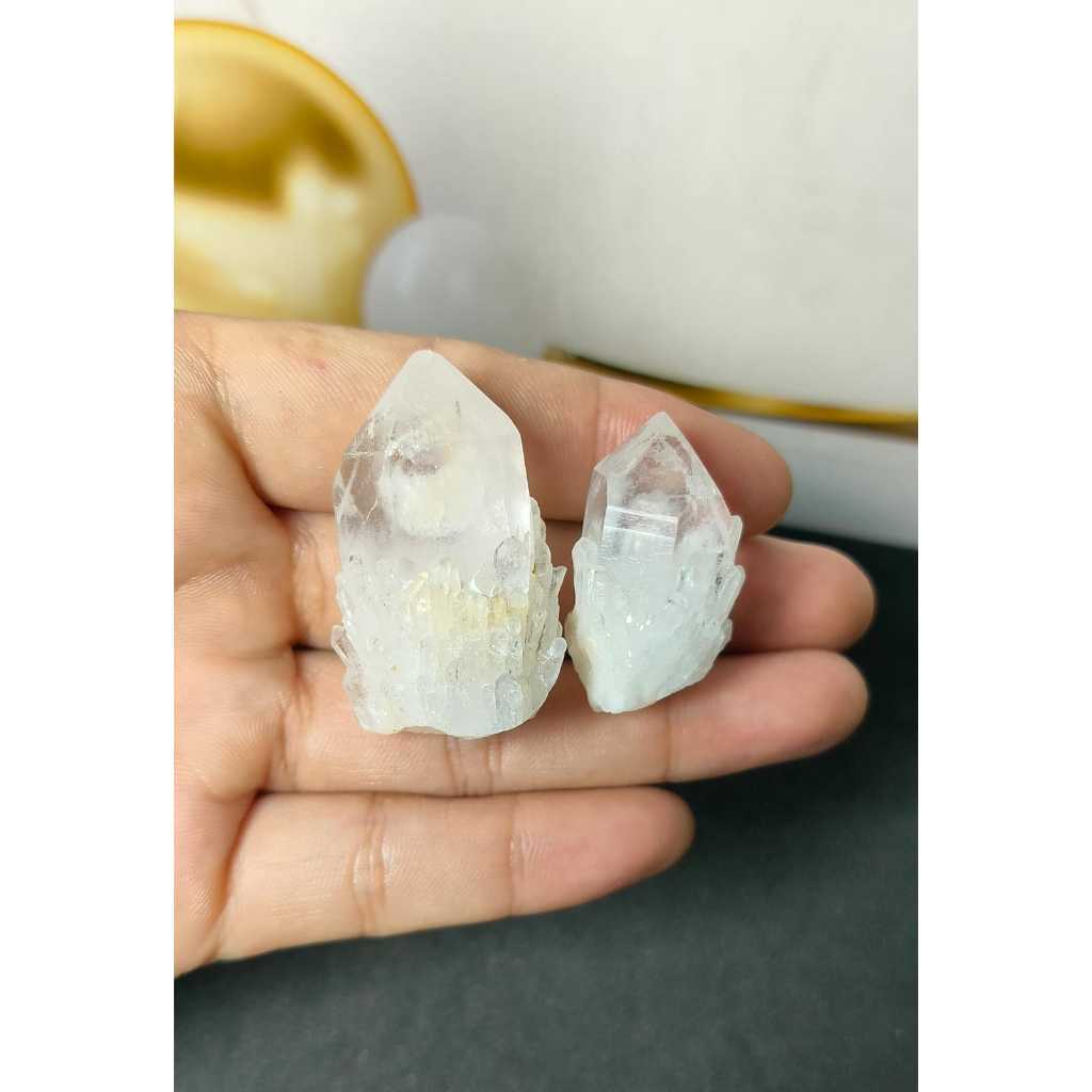 Jual Batu Natural Congo Pineapple Clear Quartz Point / Cluster (2 ...