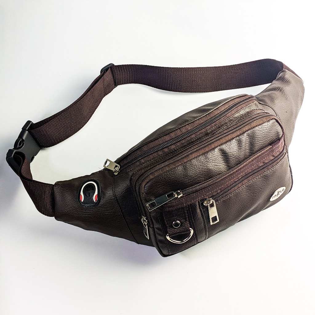 Jual Tas Selempang Pria Waistbag Slingbag PU Leather Premium Tas ...
