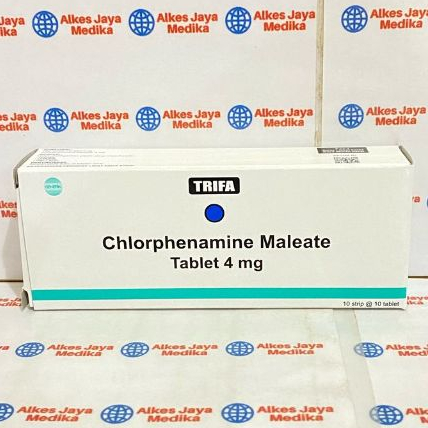 Jual Chlorphenamine Maleate 4 mg Box Isi 100 Tablet - CTM Obat Alergi ...