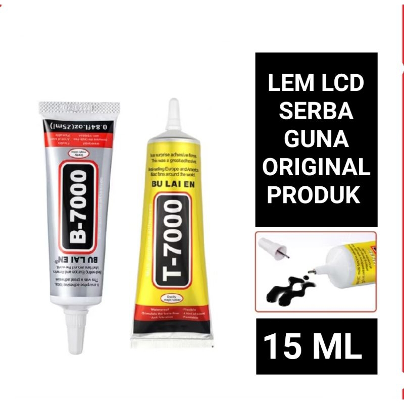 Jual LEM LCD TOUCHSCREEN B-7000/T-7000 HITAM DAN BENING UNTUK SEMUA JENIS HANDPHONE 15 ML ...