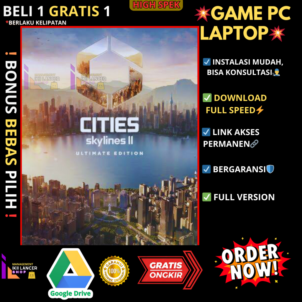 Jual Cities Skylines II Ultimate Edition (2023) - PC LAPTOP GAMES - CARA INSTALL MUDAH! | Shopee ...