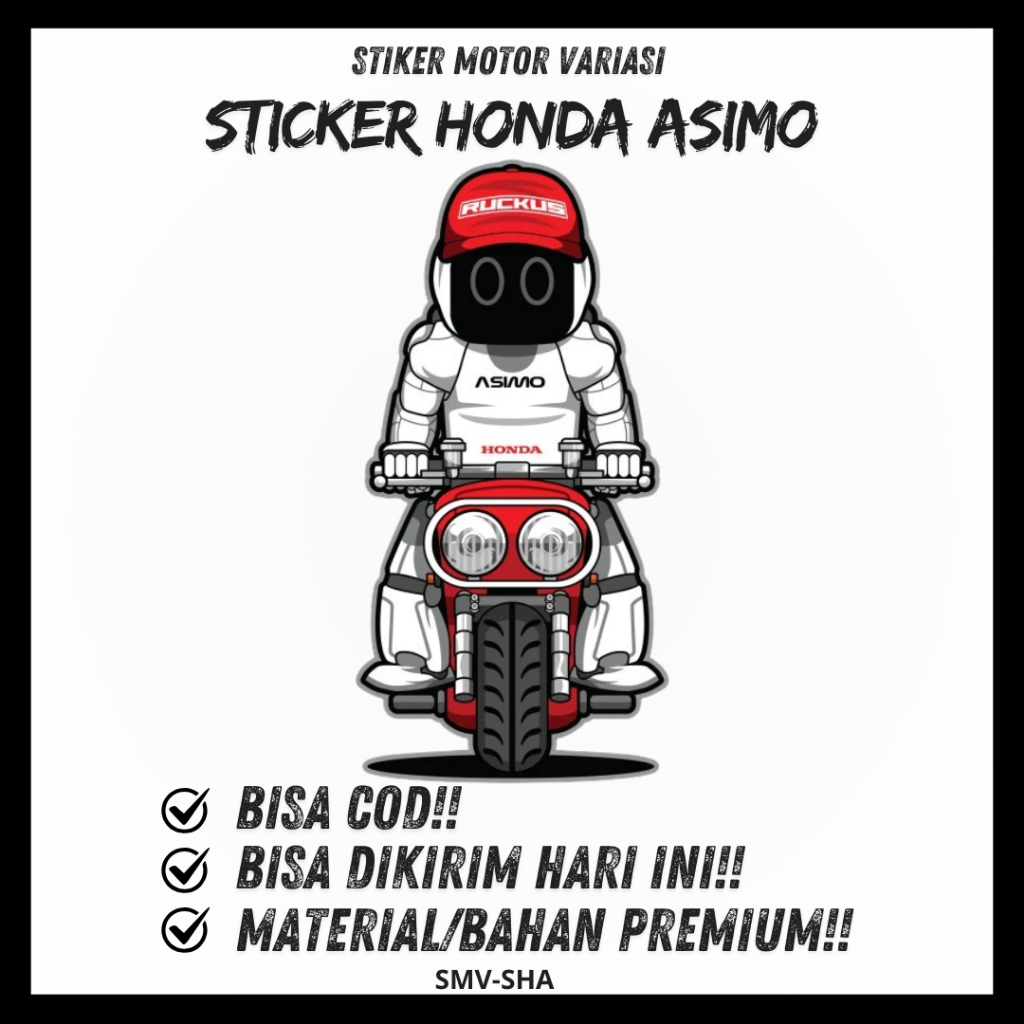 Jual STICKER HONDA MONKEY ASIMO MOTOR STIKER MOBIL MOTOR LAPTOP PC ...