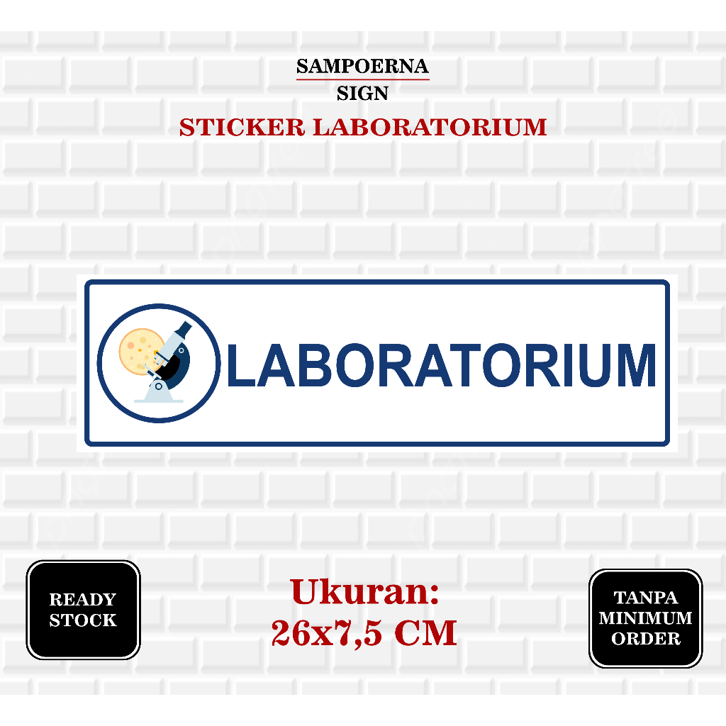 Jual Stiker Laboratorium / Ruang Laboratorim / Ruang Lab / Stiker Ruang ...
