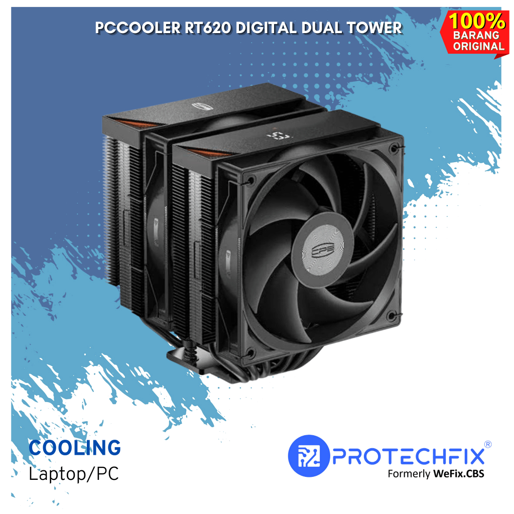 Jual PCCOOLER RT620 DIGITAL BLACK (DUAL FAN) | Shopee Indonesia