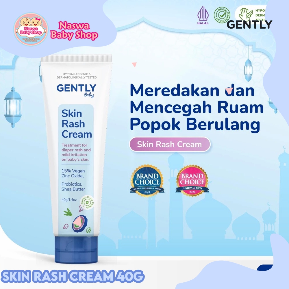 Jual Gently Baby Skin Rash Cream Krim Pereda Ruam Popok Bayi 40g ...