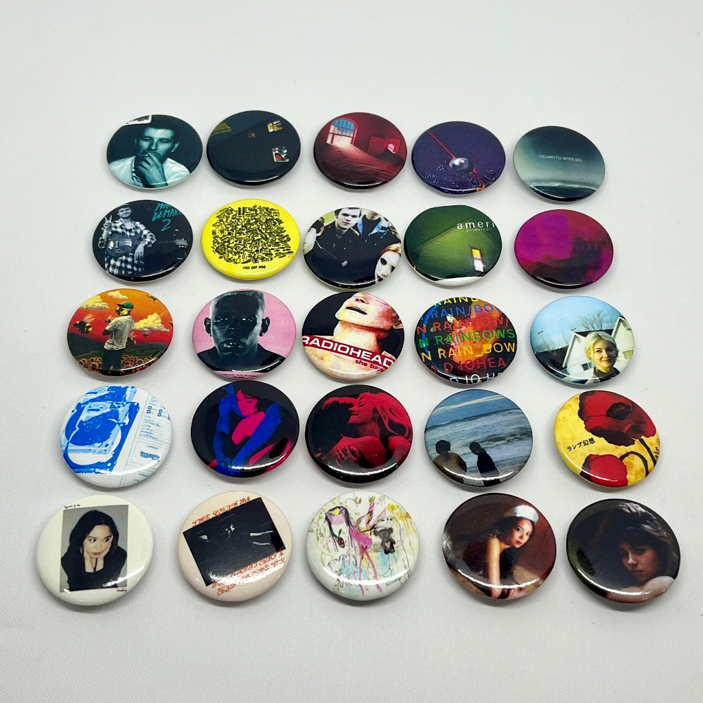Jual Pin Button Band Album Cover Hardcore Metal Punk Rock Indie Pop ...