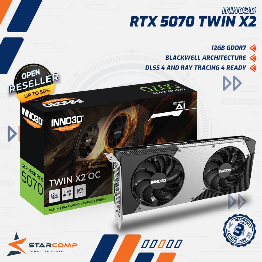 Jual INNO3D GeForce RTX 5070 TWIN X2 OC 12GB GDDR7 VGA RTX5070 | Shopee ...