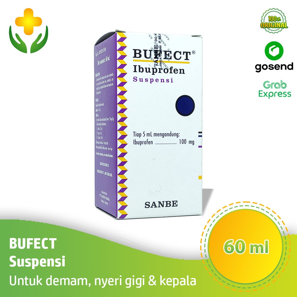Jual Bufect Sirup 60 ml Obat Penurun Panas Sakit Gigi Sakit Kepala Anak ...