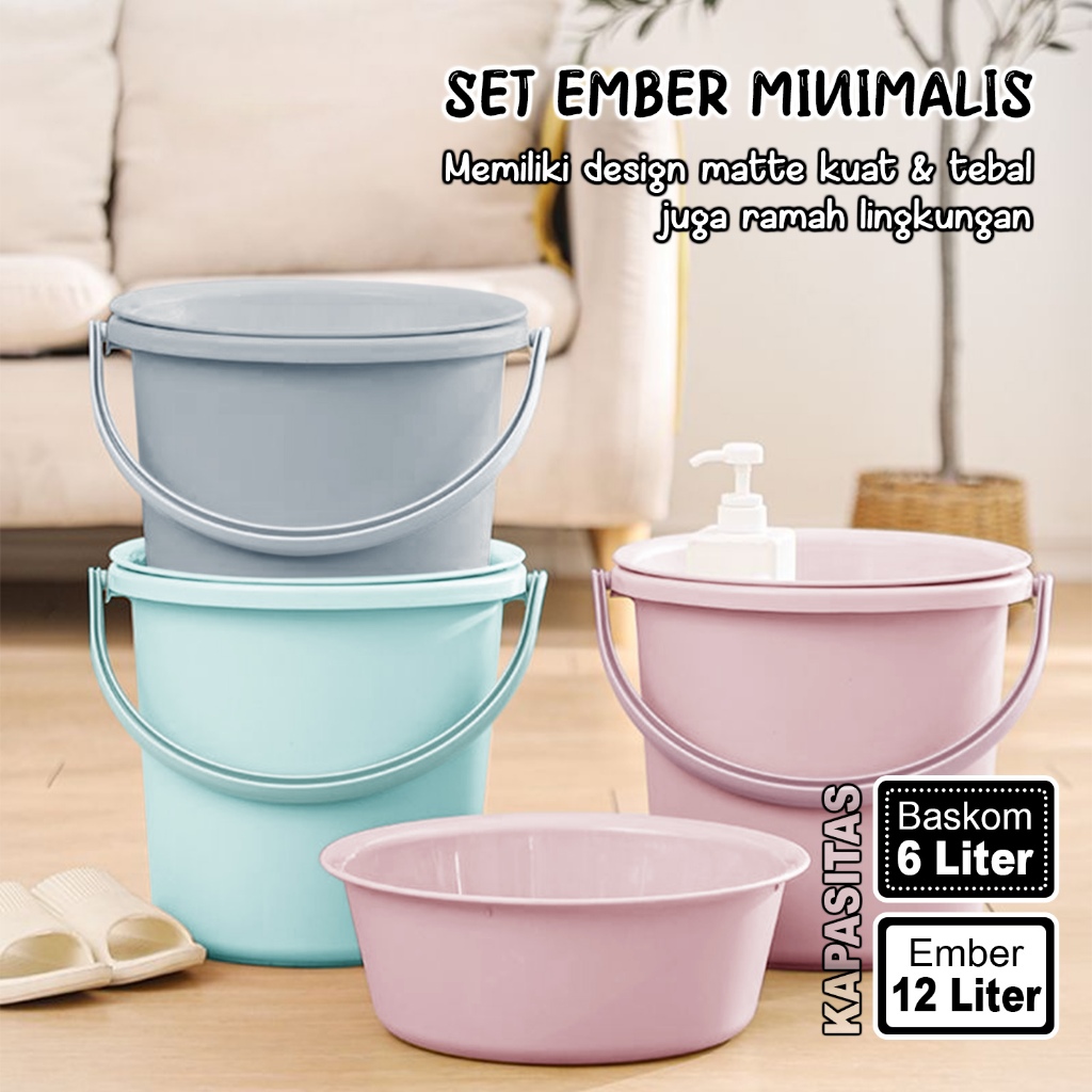 Jual Ember Air Rumah Dengan Tutup / Ember Warna Pastel Kapasitas 11 ...