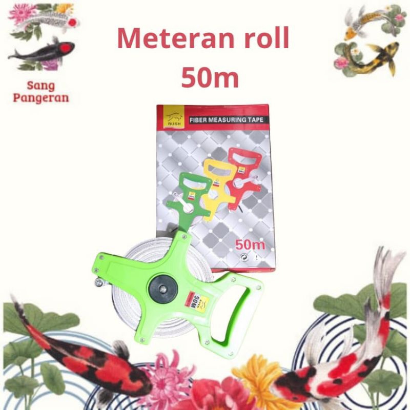 Jual Meteran Roll Tancap Fiber / Meteran Rol Gulung Tanah 50 Meter ...