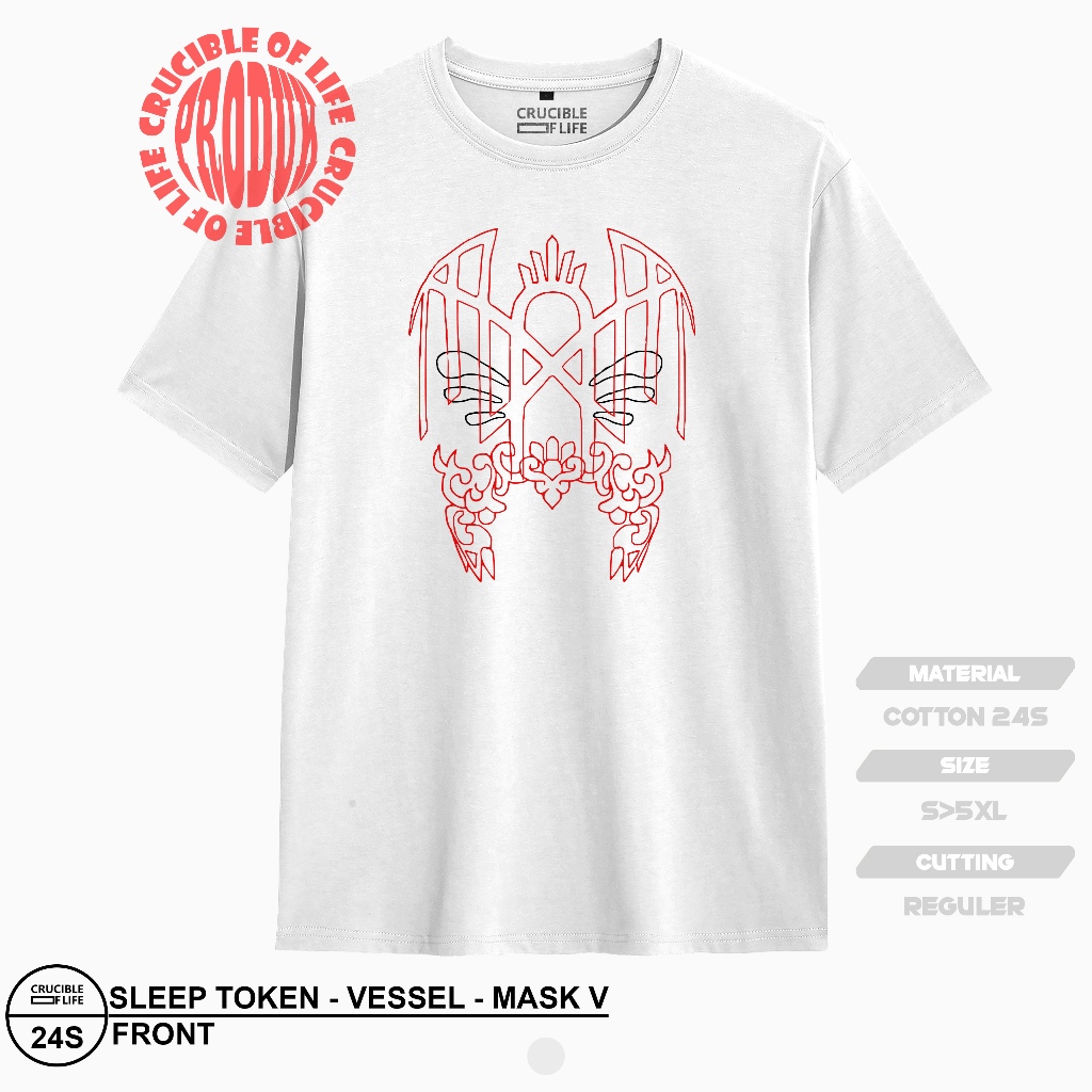 Jual KAOS BAJU DISTRO BAND METAL SLEEP TOKEN VESSEL MASK TOPENG ...