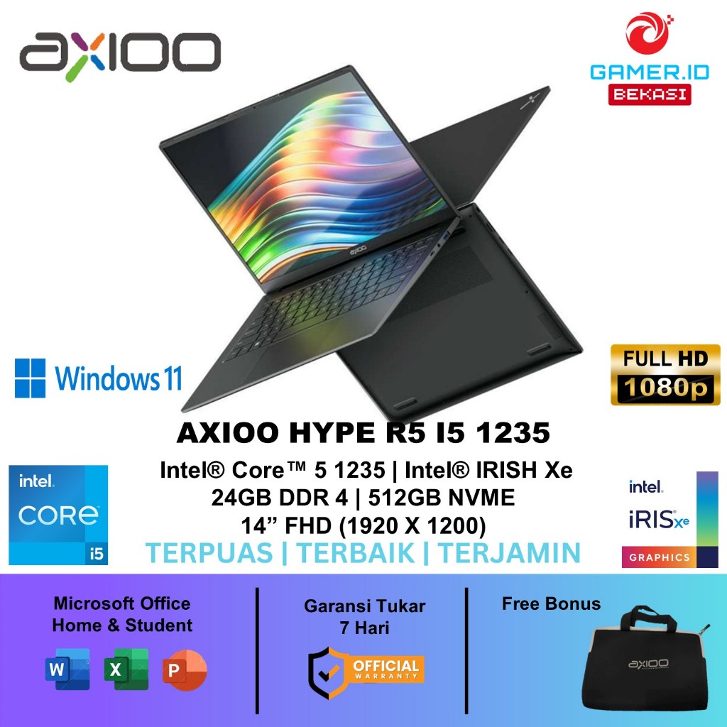 Jual Axioo Hype R5 I5 1235 Ram 24GB Ssd 512GB Win 11 14" Fhd Ips (1KG ...