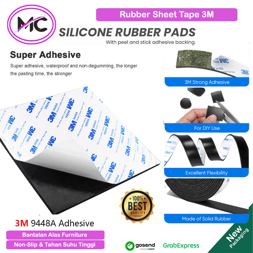 Jual Karet Silikon Anti Slip Tape 3m Rubber Sheet Silicone Tebal 4mm ...