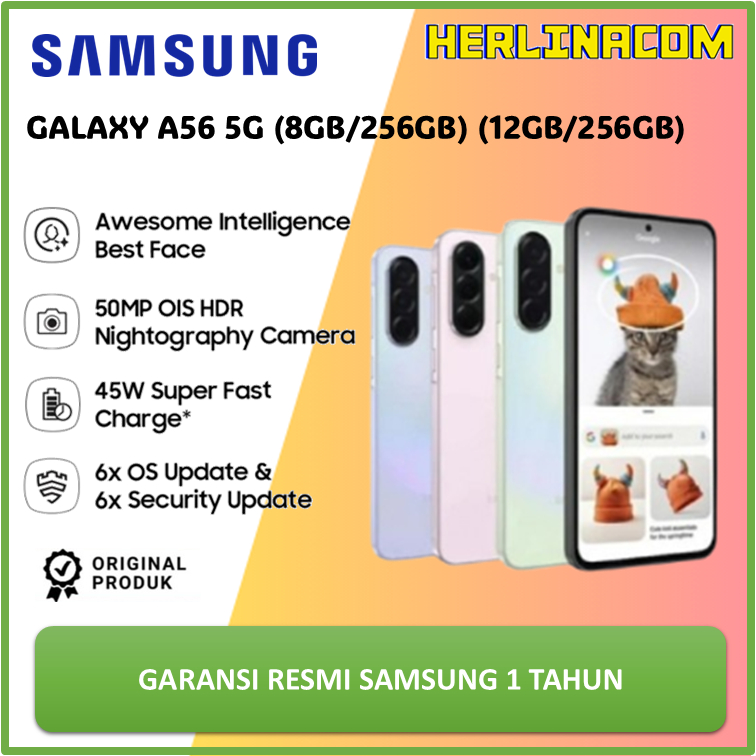 Jual SAMSUNG GALAXY A56 5G 12GB 256GB - NEW SEGEL BOX - GARANSI RESMI ...