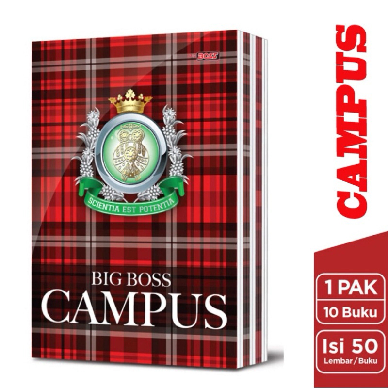Jual Buku tulis campus BIG BOSS / Skola boxi 50 lembar 1 pak isi 10 buku | Shopee Indonesia