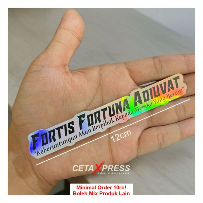 Jual STICKER FORTIS FORTUNA ADIUVAT HOLOGRAM DIECUT STIKER QUOTE ...
