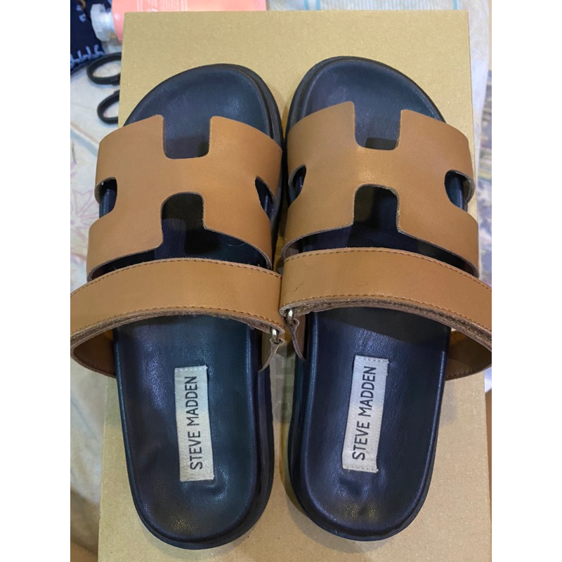 Jual Steve Madden MAYVEN-CN Women's Flat Sandals- Cognac | Shopee Indonesia