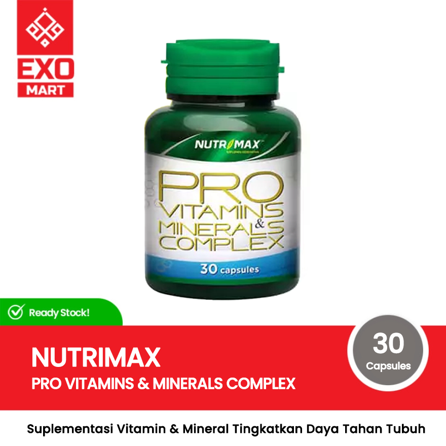 Jual Nutrimax - Pro Vitamins & Minerals Complex 30 Capsules | Shopee Indonesia