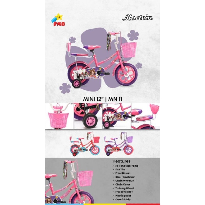 Jual SEPEDA MINI CTB PMB MORTEIN 12 INCI MN 11 BAN EVA/ BAN MATI ANAK ...