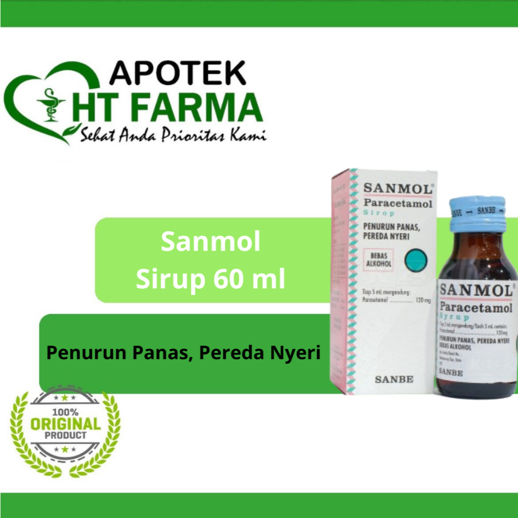 Jual SANMOL PARACETAMOL SYRUP 60ML | Shopee Indonesia