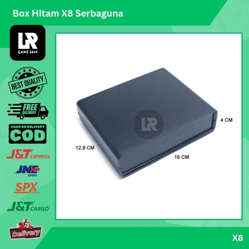 Jual Box X8 Kotak Hitam Projek Amplifier Elektronik Serbaguna | Shopee ...