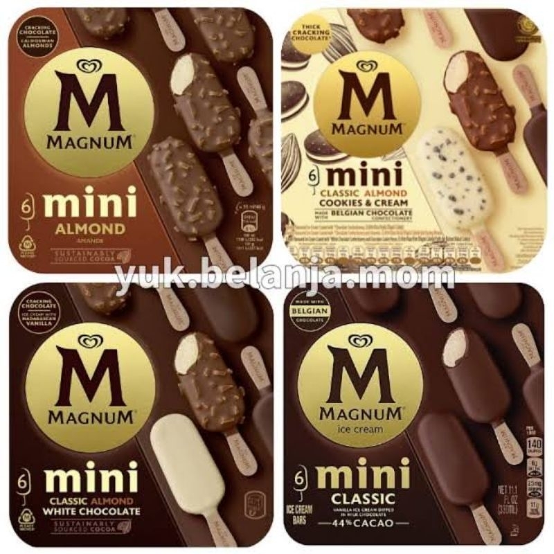 Jual Walls Mini Magnum isi 6 6x45 gram all variant magnum classic ...