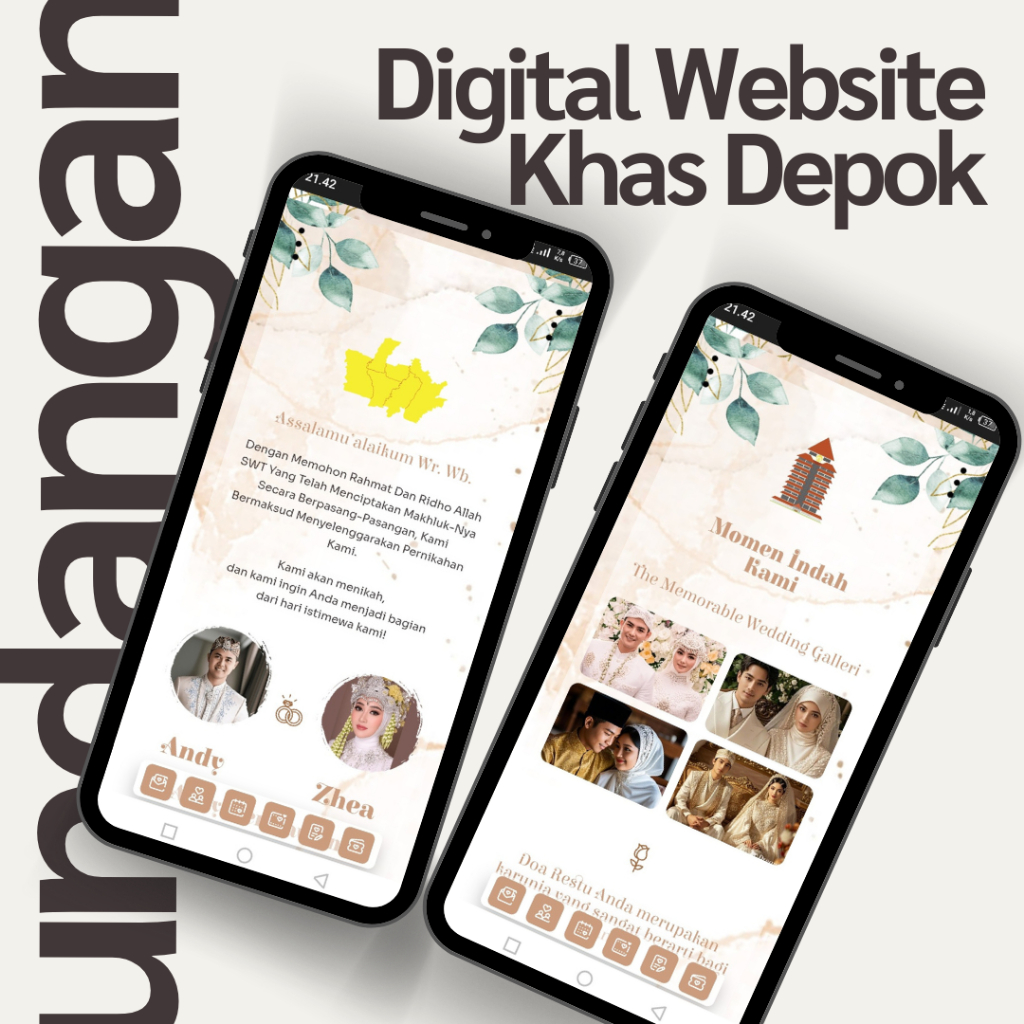 Jual Undangan Digital Pernikahan Website Khas Depok Wedding Invitation ...