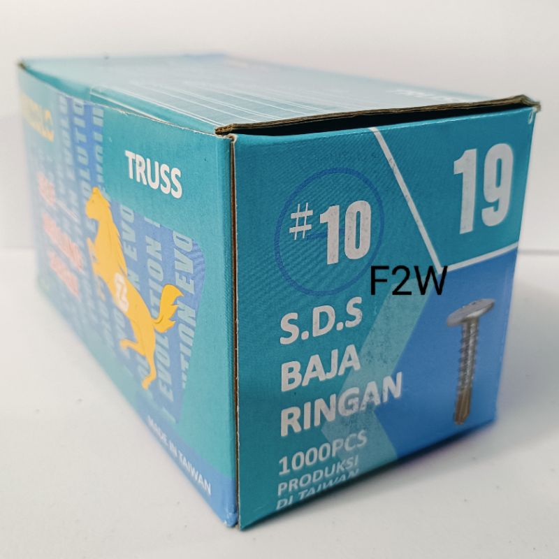 Jual #10X19 SDS TRUSS HEAD 1BOX SEKRUP SDS SHINZOLO 10X19 SELF DRILLING ...