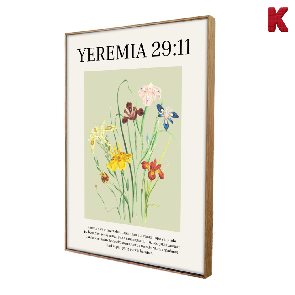 Jual Kreasidekor Yeremia 29:11 Bingkai Frame Walnut Religi Kristen ...