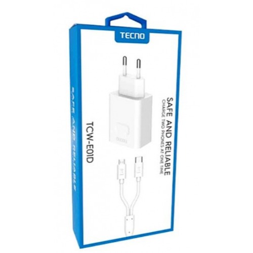 Jual TECNO TCW-E01D Charger + Data Cable Charging Android, Micro USB ...
