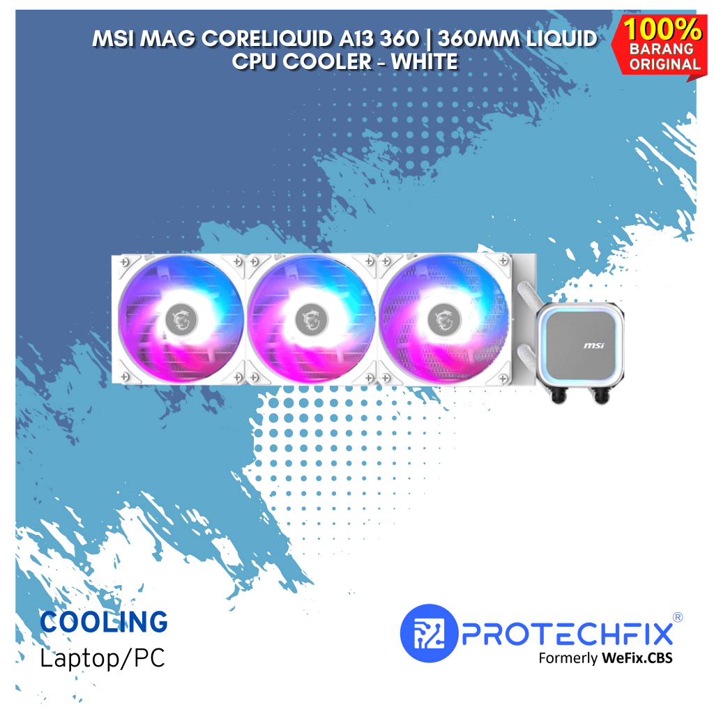Jual MSI MAG CORELIQUID A13 360 | 360mm Liquid CPU Cooler - White | Shopee Indonesia