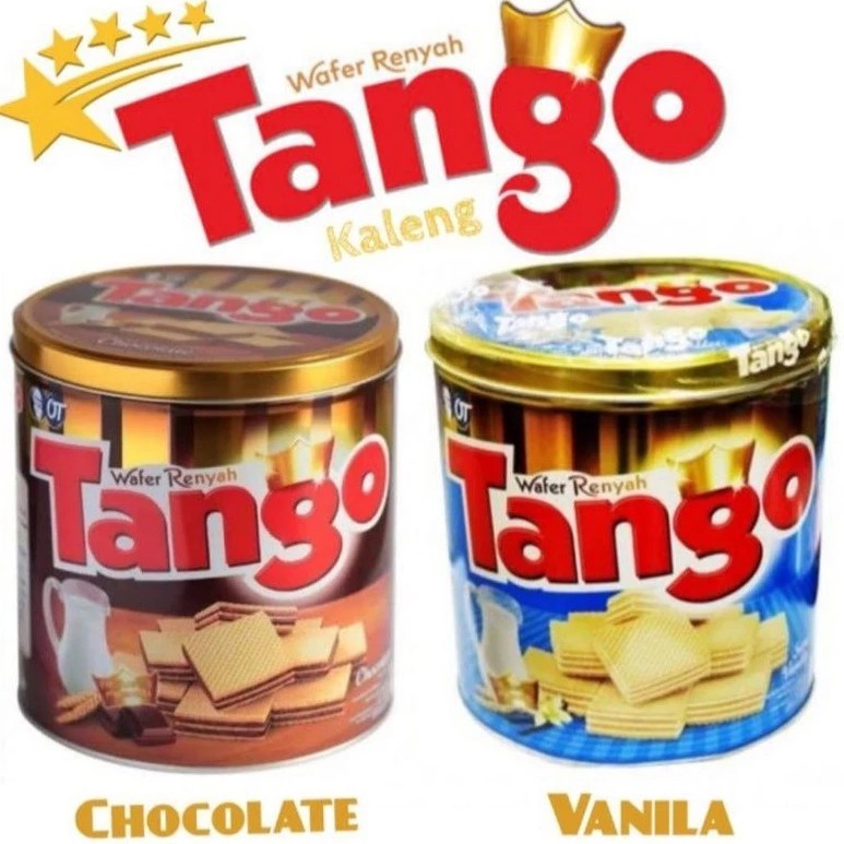Jual Tango Wafer Kaleng Cokelat Vanila 240g | Shopee Indonesia
