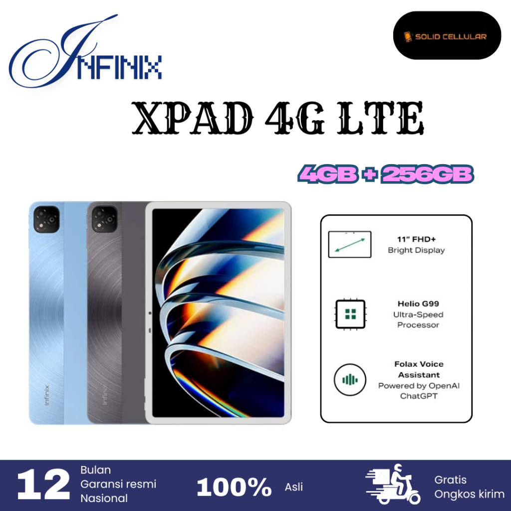 Jual Infinix Xpad 4/256 4G LTE Garansi Resmi | Shopee Indonesia