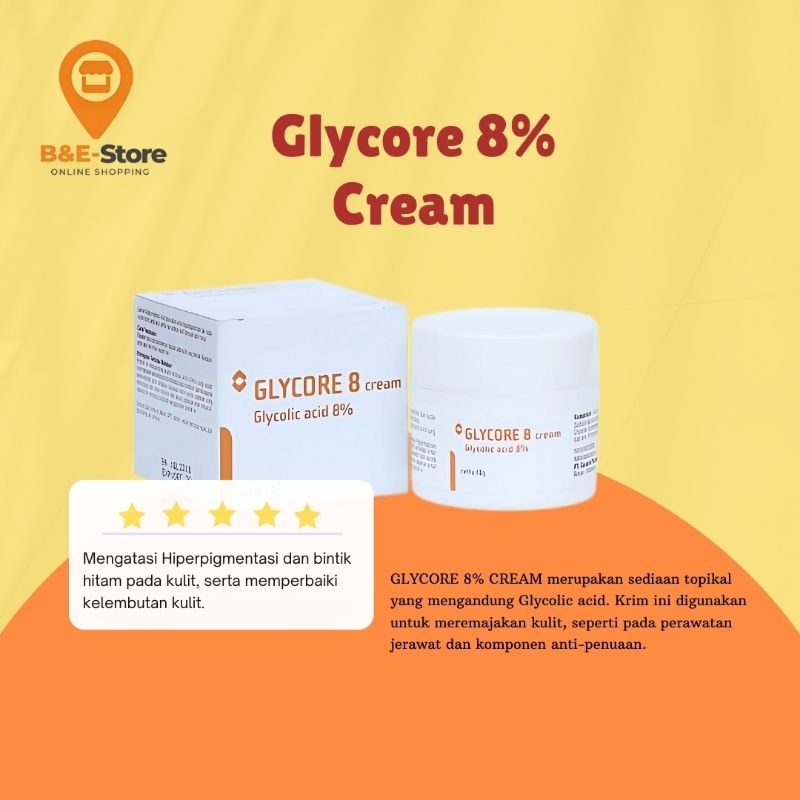 Jual Glycore 8% Cream 10 g (Krim Pencerah, Menyamarkan Bekas Jerawat ...