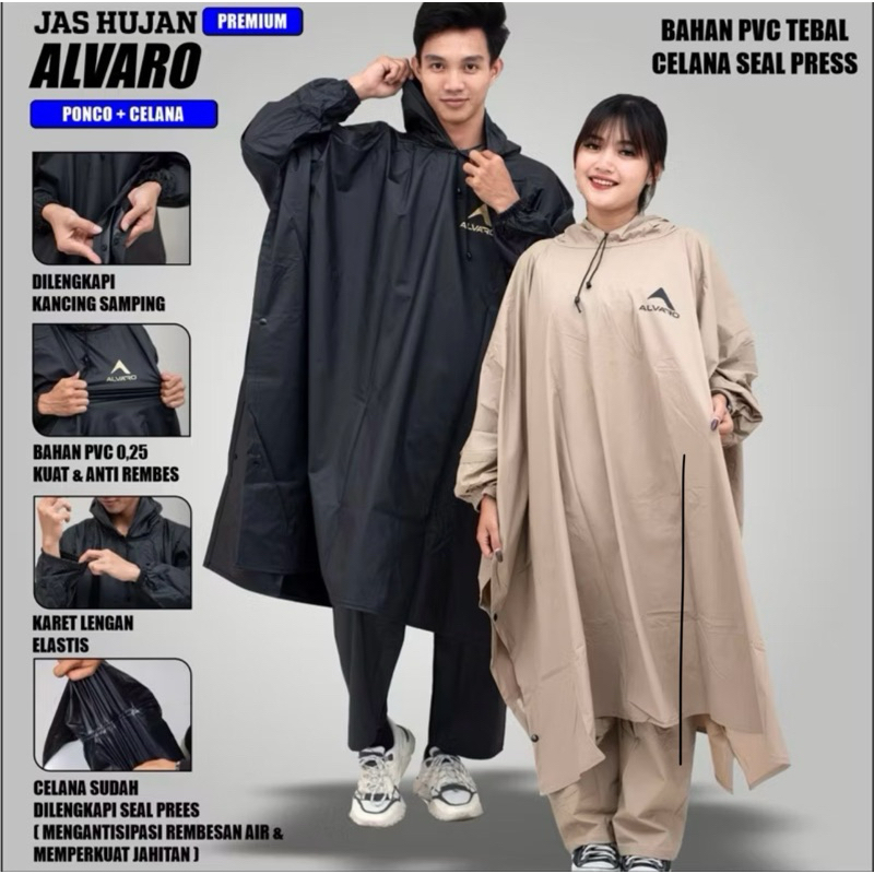 Jual Jas Hujan Ponco Setelan Celana Mantel PRIA WANITA Mantol Kelelawar Poncho Celana SEALING ...