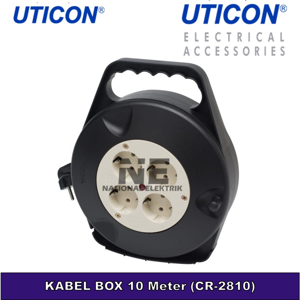 Jual UTICON CR-2810 KABEL ROLL 10M + PENGAMAN SOKET / Kabel Roll Uticon ...