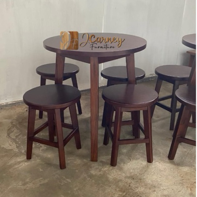 Jual SET MEJA KURSI MAKAN CAFE , MEJA MAKAN BULAT , KURSI STOOL BULAT ...