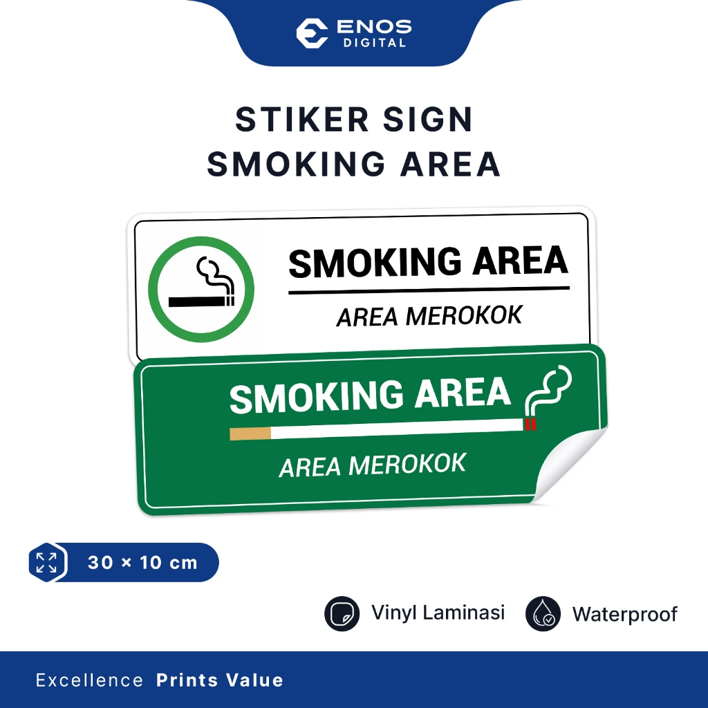 Jual Stiker Penanda Area Merokok Label Sign Smoking Area Stiker Vinyl ...