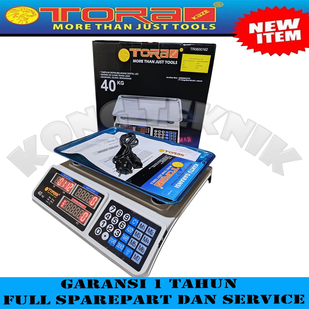 Jual NEW!!! TORA Timbangan Digital 40kg dan 30kg Body Putih Besar ...