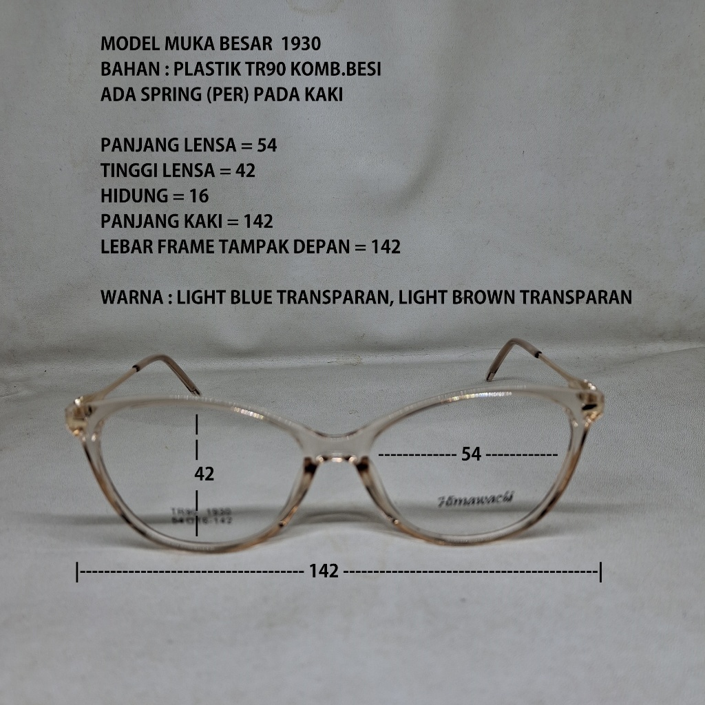 Jual FRAME KACAMATA CAT-EYE 1930 MUKA BESAR PLASTIK BESI ADA PER DI ...