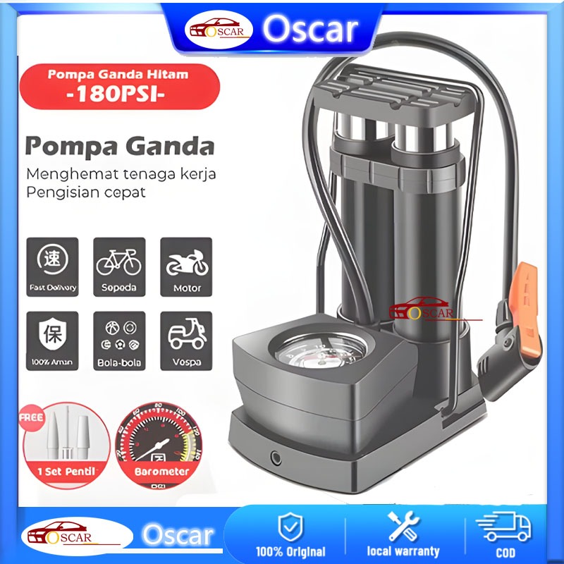 Jual Pompa Angin Kaki/Pompa Ban Mini Foot Pump Portable High Pressure ...